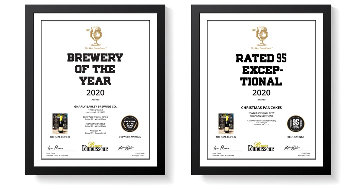The Beer Connoisseur® Announces Its New Ratings and Awards Certificate ...